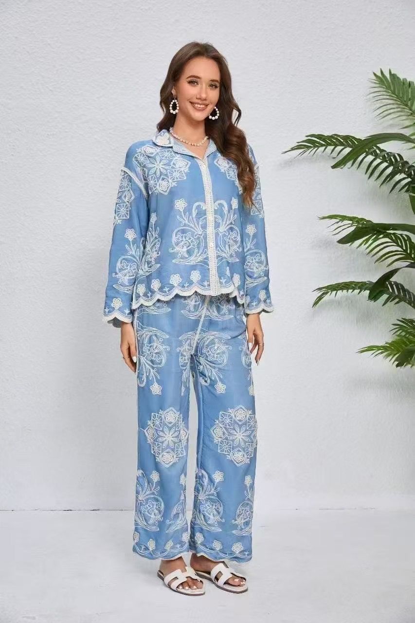 Buy Jamie Summer coord Set In Light Blue Online in India